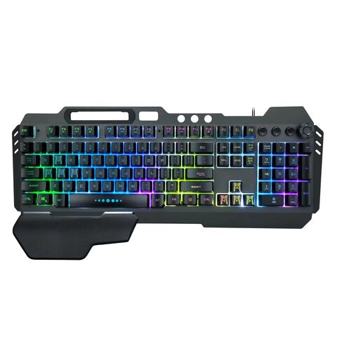 China Hot Sales Fake Mechanical Keyboard Metal Panel RGB Backlit Gaming ...
