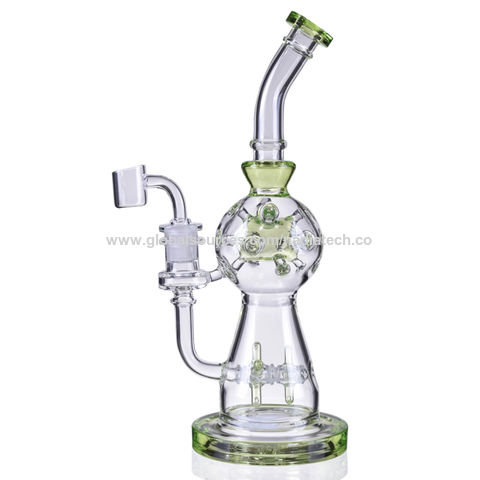 China 12" Dual spinning propeller percolator glass bong on Global ...