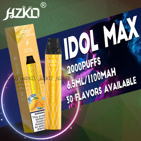 China HZKO IDOL MAX Disposable electronic cigarette Vape Pen 2000 puffs ...