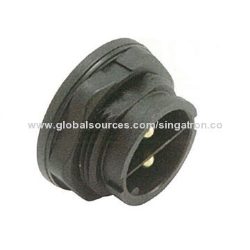 Waterproof Bulkhead Power Connector With IP67 Large Panel Mount Solder ...