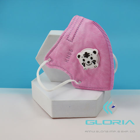 China Multi-color portable disposable KN95 folding mask for kids on ...