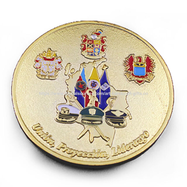 China Challenge Coin With 2D Engraving Logos Infilling With Enamel ...