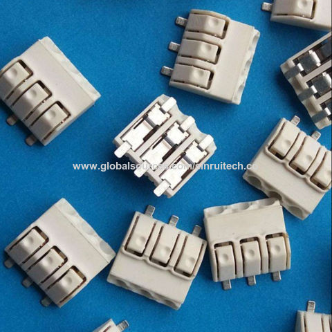 China Pitch 4.0mm 3 ways screwless terminal blocks SMD type quick ...