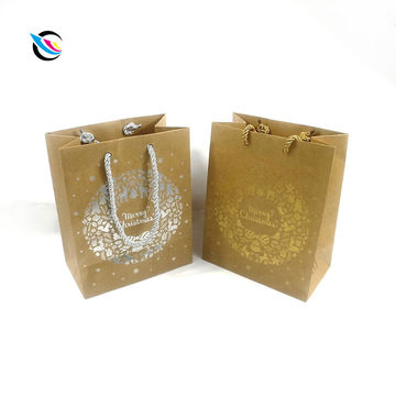China FSC Kraft Paper Made Pouches Bags with Paper Handles, Strong Bags ...