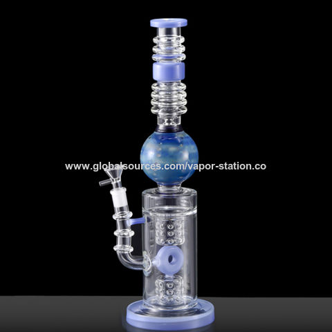 China 2021 New design Smoking water glass bong 16″ Swiss Donut Orb Perc ...