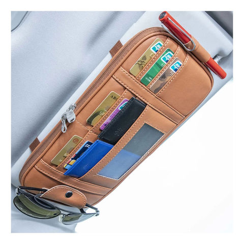 China Car Sun Visor Organizer Card Glasses Storage Holder Car-styling ...