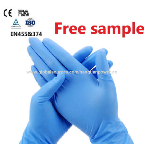 China Free Sample Nitrile Examination Glove CE/FDA 510K Nurse Doctor ...