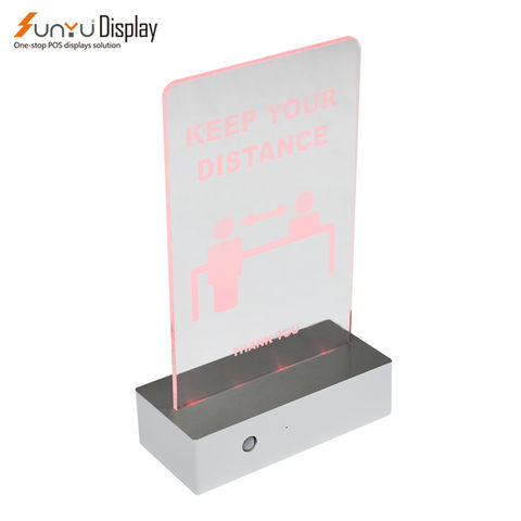 China Acrylic Intelligent distance induction luminous board the smart ...