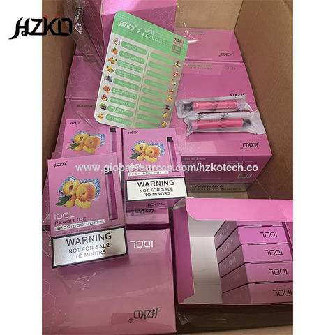 China Original Wholesale price HZKO IDOL 600puffs disposable electronic ...