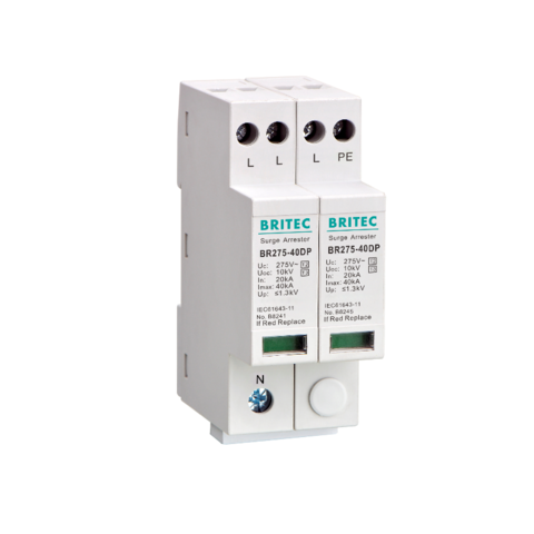 China 40ka home surge protector, Type 2+3 3P+NPE 275V Uoc 10kV on ...