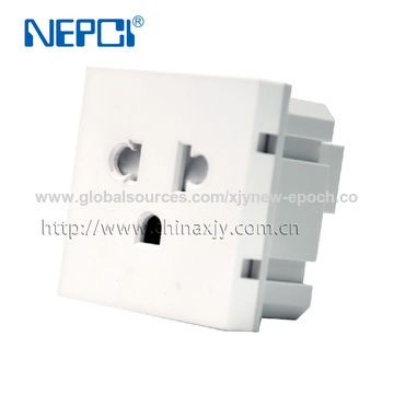 China U.S power socket module 2P+E, XJY-QB-43 American socket with ...