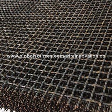 Crimped wire mesh single/double intermediated,flat top,lock crimp woven ...