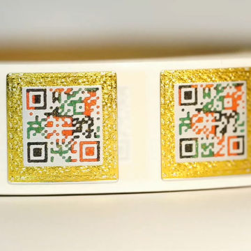 China New invention golden 3d stickers qr code hot stamping roll ...