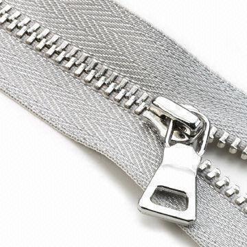 #3 Platinum Teeth Metal Zipper with Ultra Polished Teeth and Silver ...