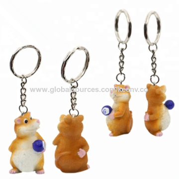 China Hamster Keychain Customized Animal Polyresin for Souvenir ...