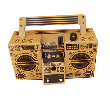 China Retro Foldable Player, Radio Shaped Amplifier 3.5mm DIY Paper ...