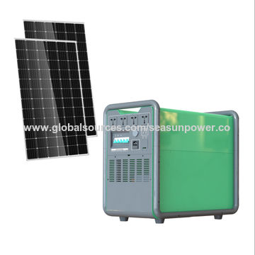 China3kW All-in-one Moveable Solar Power Source with Lithium Batteries ...