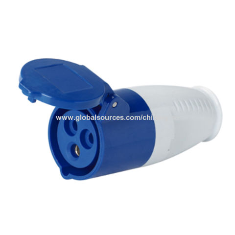 China 16A Socket, 200-250V, 16A-6H, 2P+E, IP44 on Global Sources,16A Socket