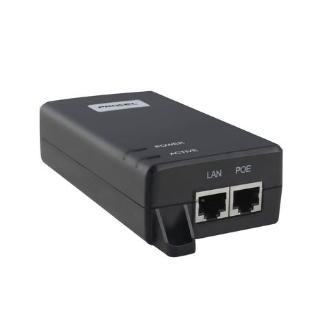 China 30W PoE injector,IEEE802.3at PoE Injector output 55Vdc 0.55A for ...