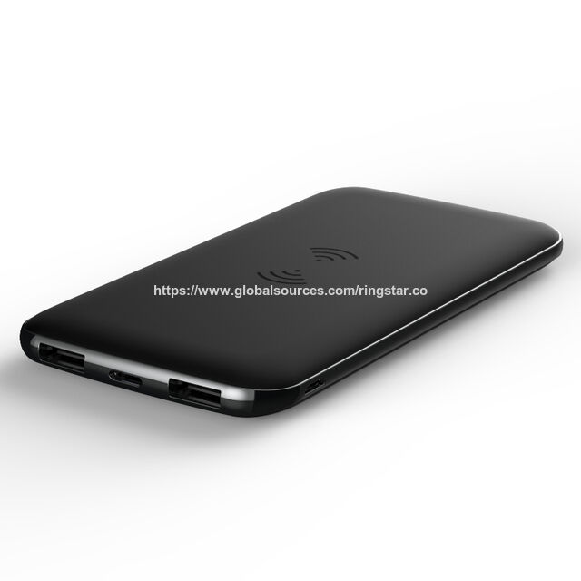 China Slim wireless charging 8000 mah power banks portable mobile ...