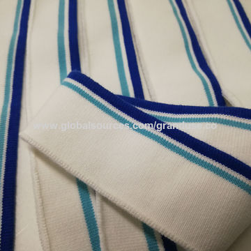 China Cotton or cotton spandex ribbing for collars and cuffs, polo ...