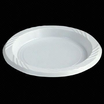 China 6-inch Plastic Round Plate, Available in White Color, Made of PS ...