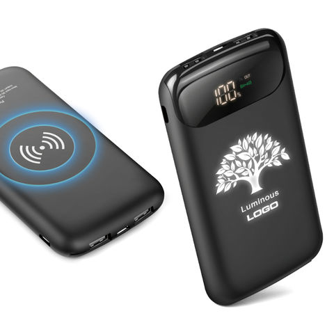 China Custom Logo Led Display Power Bank Wireless Charger Battery ...