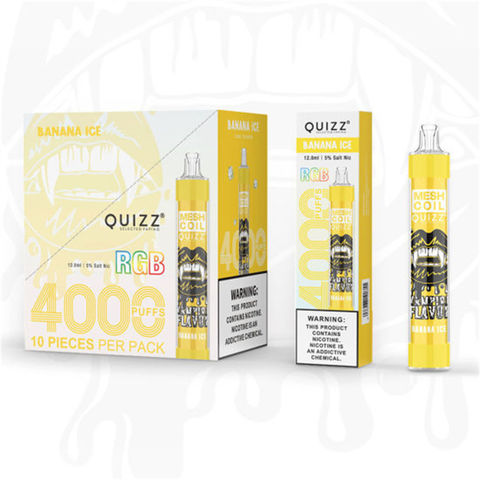 China 4000 Puffs Quizz RGB Light Disposable E-cigarettes Rechargeable ...