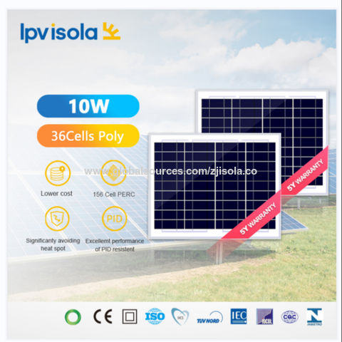 China Isola 10W monocrystalline solar panels 10W on Global Sources ...