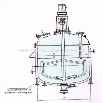 Anchor agitator reactor vessel/low price reactor tank sale steel+glass ...
