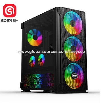 China SOEYI AX1 Tempered Glass computer case pc case gaming with RGB ...