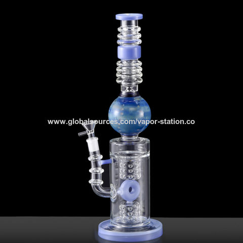 China Smoking water glass bong 16″ Swiss Donut Orb Perc Water Pipe ...