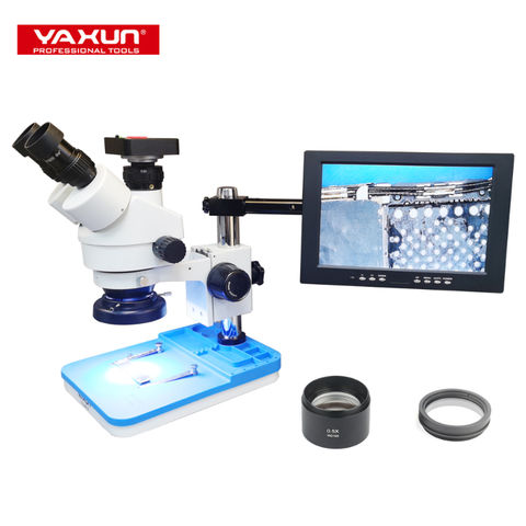 China HIGH QUALITY LENS YAXUN 3.5X--45X Zoom Trinocular Microscope,With ...