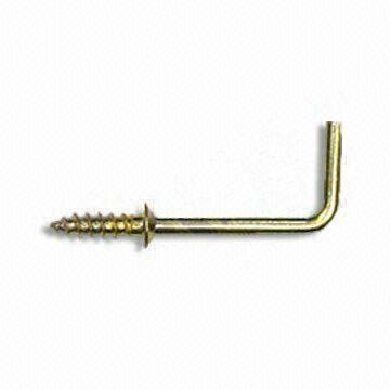 Square Bend Screw Hook, Made of Zinc-plated Steel | Global Sources