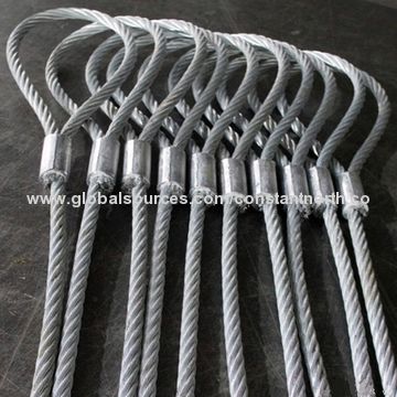 304 stainless steel wire rope sling, 6x7, can be PVC coated | Global ...