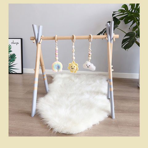 China Baby gym Baby cute and safe sensory development folding wooden ...