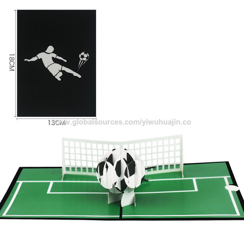 China Soccer Greeting Card Party Football Invitation Card pop up card ...