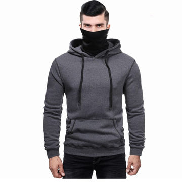 China Custom Logo Cotton Pure Color Pullover Long Sleeve Hooded ...