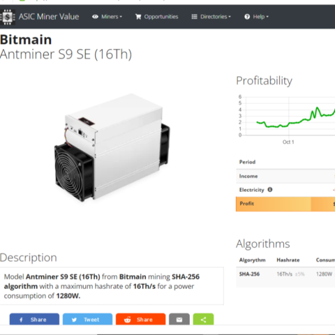China Antminer s9se s9 se 16t btc miner S9 SHA-256 miner for mining ...