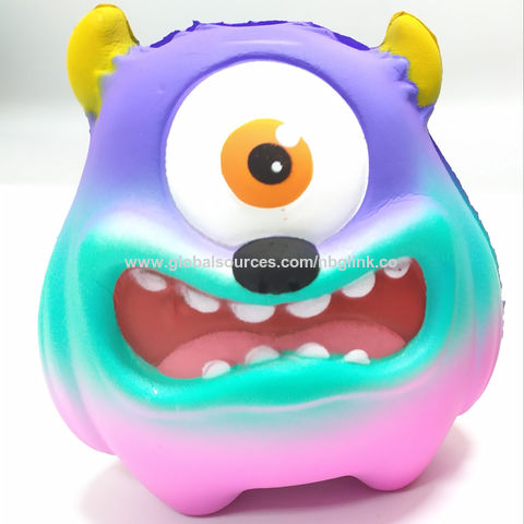 China PU Squeeze Squishy stress toy-monster alien stress ball 3.5inch ...
