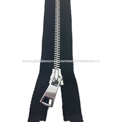 China 5# Metal Zipper Corn Teeth for handbags leather bags Nickle ...