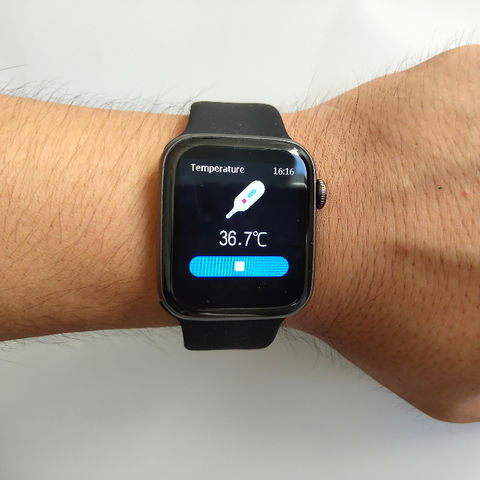 China High quality 2020 smartwatch touching screen thermometer outdoor ...