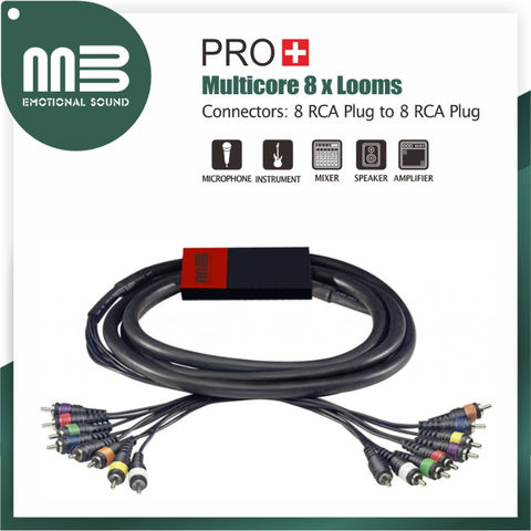 China Premium cable 8 RCA Plug to 8 RCA Plug 2m/5m/3ft/6ft/12ft MB ...