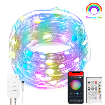 China WiFi+Bluetooth double mode, 16.4ft RGB led string light 5050 LED ...