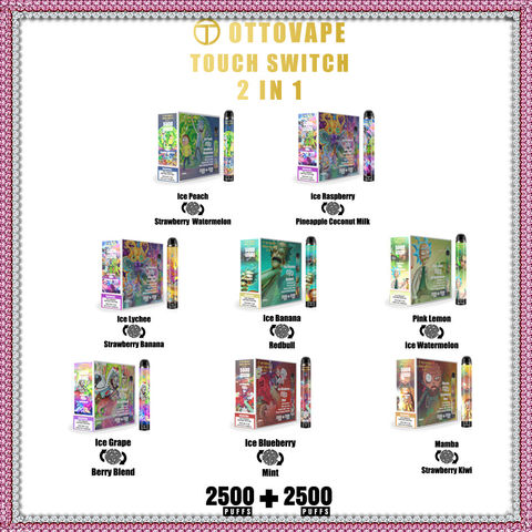 China Ottovape touch switch 5000 puffs rechargeable disposable vape ...