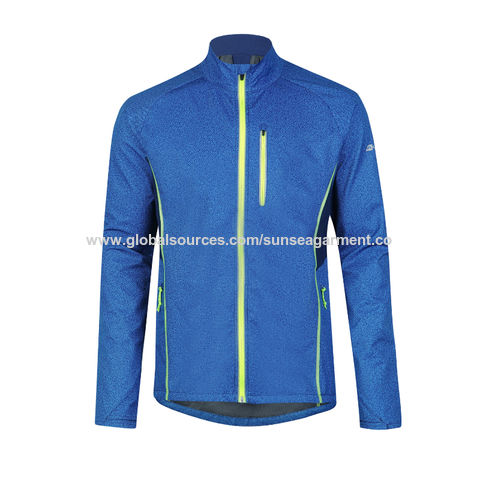 China Custom Men running woven jacket full zip windproof training coats ...