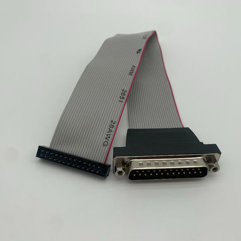 China D-sub 25pin DB25 to 2.54mm Pitch IDC box header 26pin Ribbon flat ...