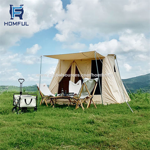 China HOMFUL Waterproof Spring Tent Canvas Cotton Tent 2 Person Camping ...