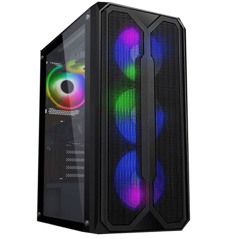 China SAMA Metal mesh gaming case ARGB Stripe ATX computer case hot ...