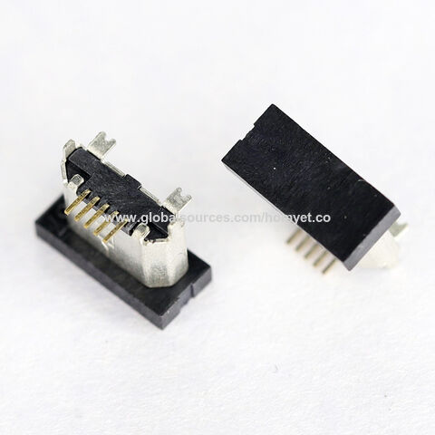 China Micro USB Chip Gold Plated Pin Crimp Interface Female Board on ...
